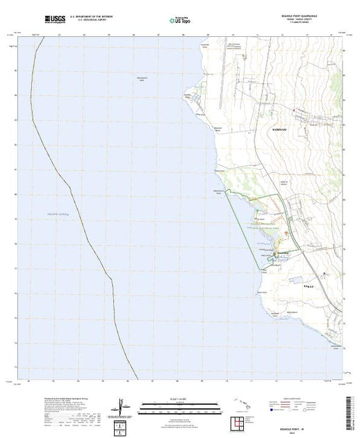 US Topo 7.5-minute map for Keahole Point HI – American Map Store