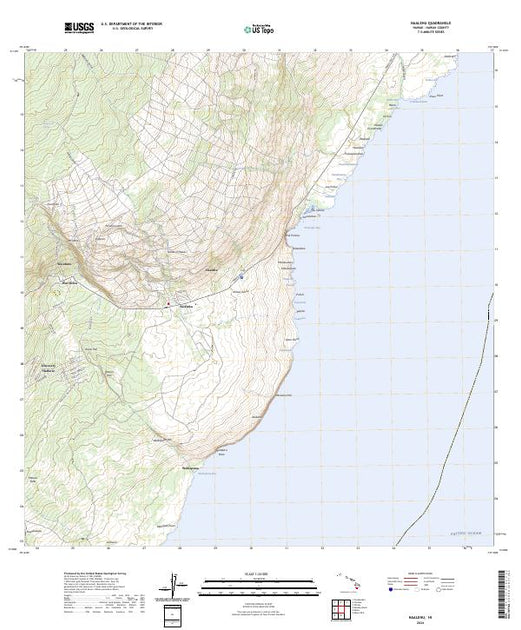 US Topo 7.5-minute map for Naalehu HI – American Map Store