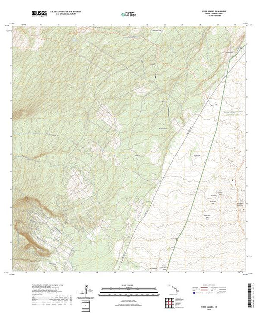 US Topo 7.5-minute map for Wood Valley HI – American Map Store