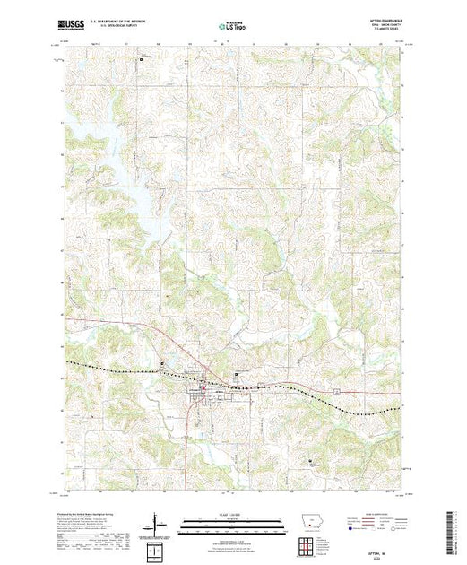 US Topo 7.5-minute map for Afton IA – American Map Store
