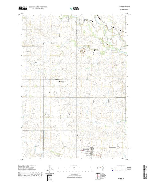 US Topo 7.5-minute map for Allison IA – American Map Store