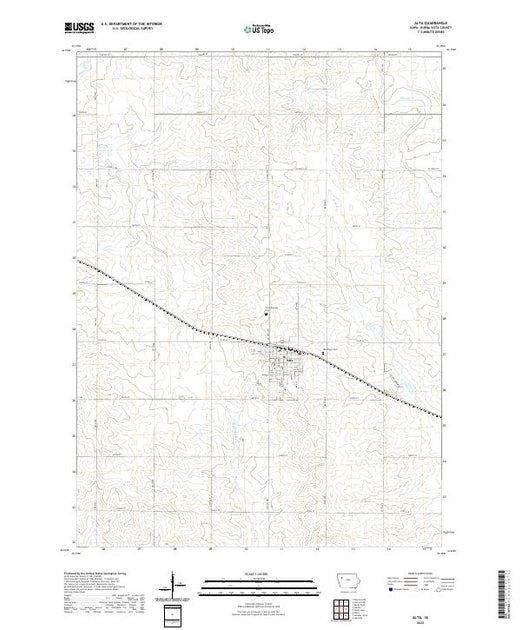 US Topo 7.5-minute map for Alta IA – American Map Store