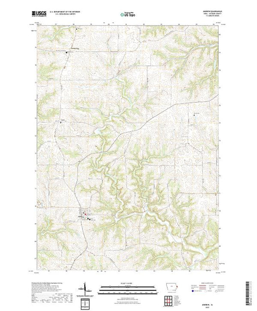 US Topo 7.5-minute map for Andrew IA – American Map Store