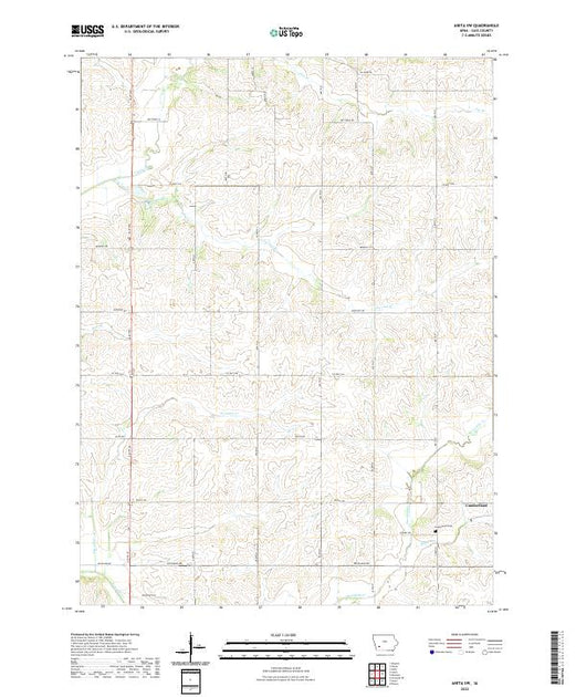 US Topo 7.5-minute map for Anita SW IA – American Map Store