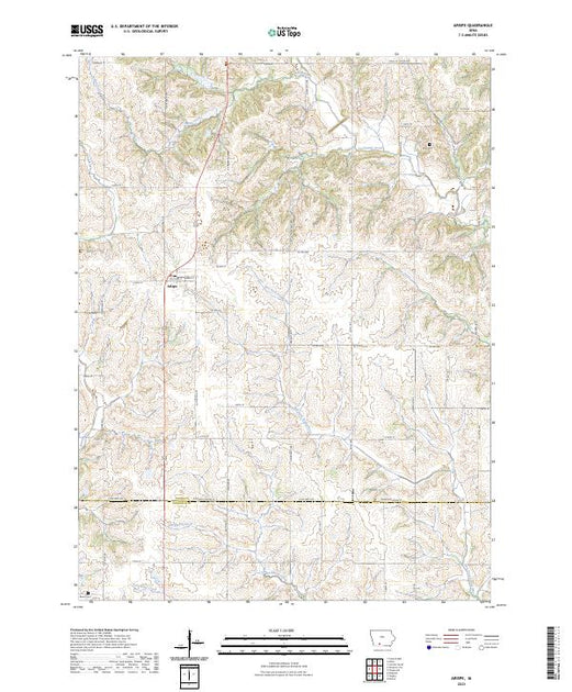 US Topo 7.5-minute map for Arispe IA – American Map Store