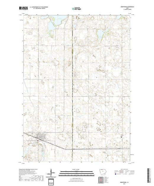 US Topo 7.5-minute map for Armstrong IA – American Map Store