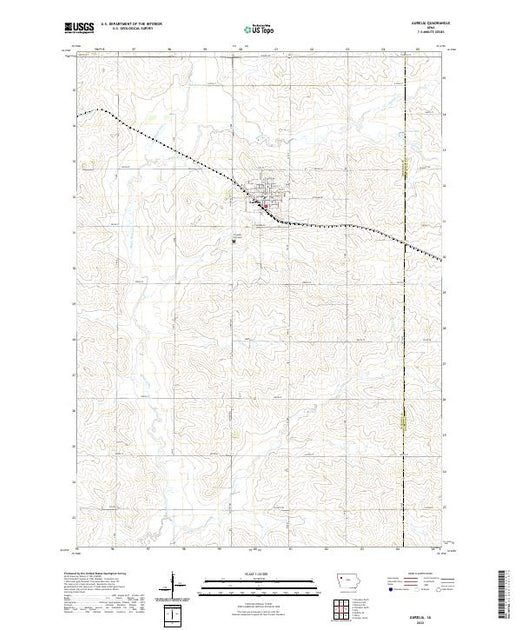 US Topo 7.5-minute map for Aurelia IA – American Map Store