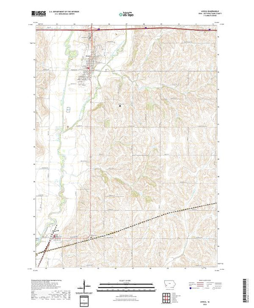 US Topo 7.5-minute map for Avoca IA – American Map Store