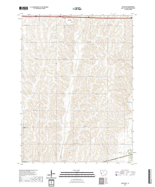 US Topo 7.5-minute map for Avoca NW IA – American Map Store