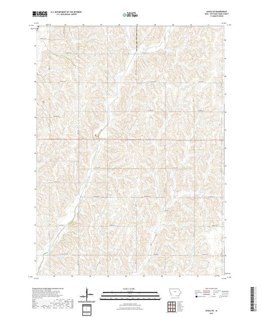 US Topo 7.5-minute map for Avoca SE IA – American Map Store
