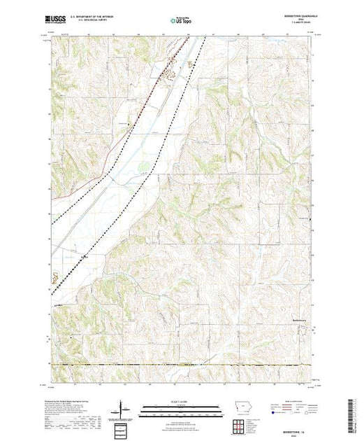 US Topo 7.5-minute map for Beebeetown IA – American Map Store