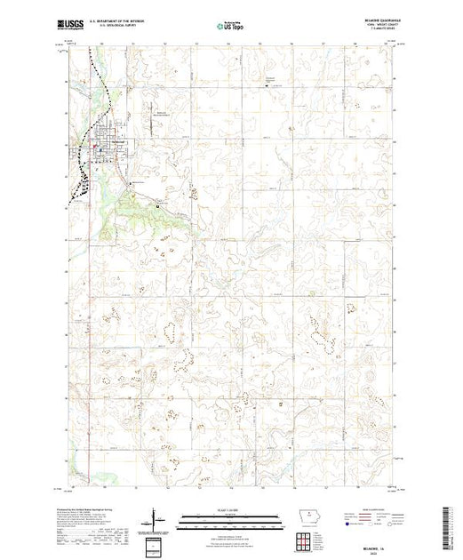 US Topo 7.5-minute map for Belmond IA – American Map Store