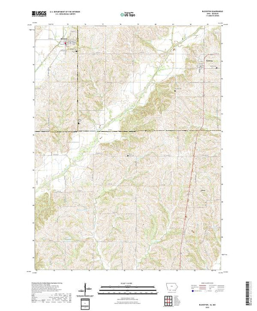 US Topo 7.5-minute map for Blockton IAMO – American Map Store