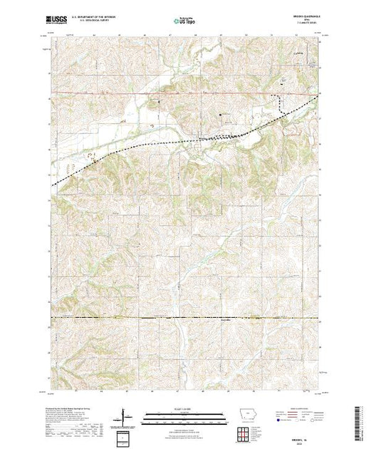 US Topo 7.5-minute map for Brooks IA – American Map Store