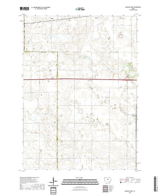 US Topo 7.5-minute map for Buckeye West IA – American Map Store