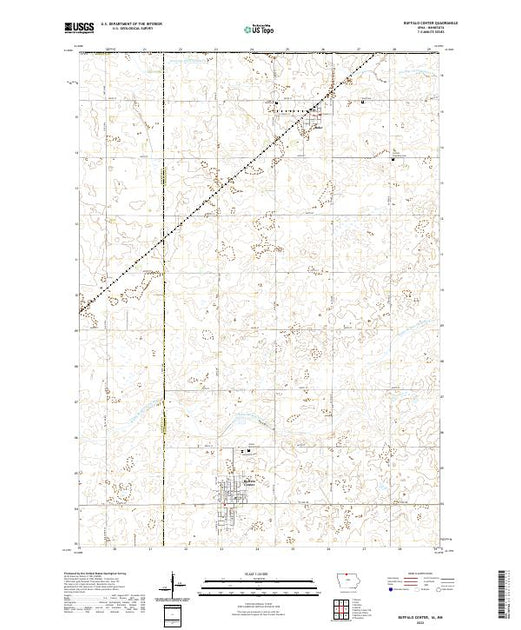 US Topo 7.5-minute map for Buffalo Center IAMN – American Map Store