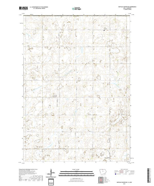 US Topo 7.5-minute map for Buffalo Center NE IAMN – American Map Store