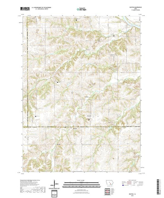 US Topo 7.5-minute map for Buxton IA – American Map Store