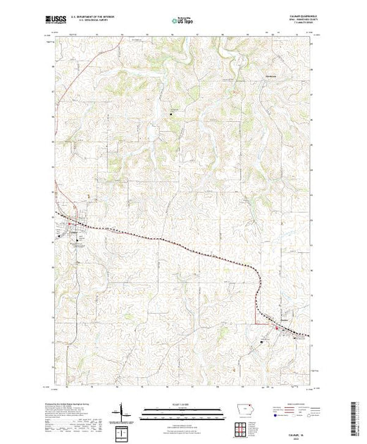 US Topo 7.5-minute map for Calmar IA – American Map Store