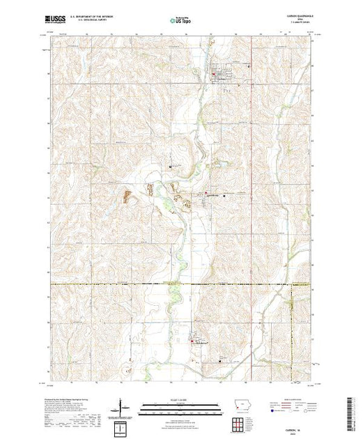 US Topo 7.5-minute map for Carson IA – American Map Store