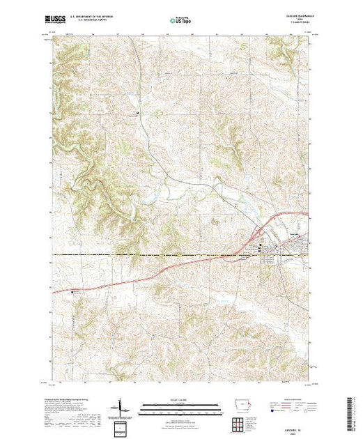 US Topo 7.5-minute map for Cascade IA – American Map Store