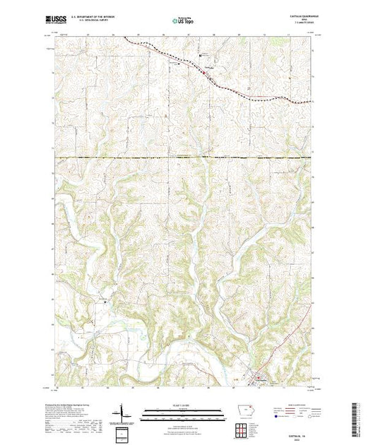 US Topo 7.5-minute map for Castalia IA – American Map Store