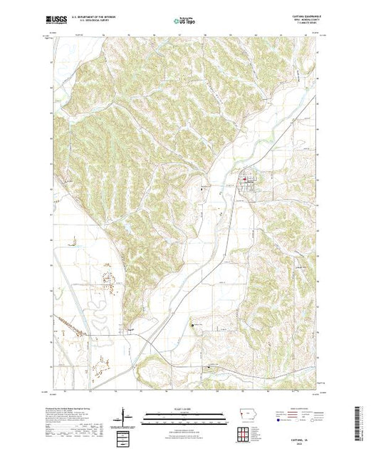 US Topo 7.5-minute map for Castana IA – American Map Store