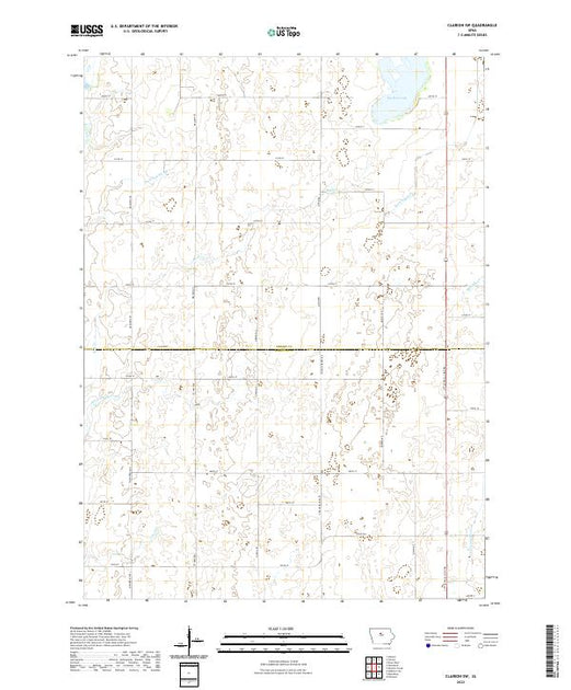 US Topo 7.5-minute map for Clarion SW IA – American Map Store