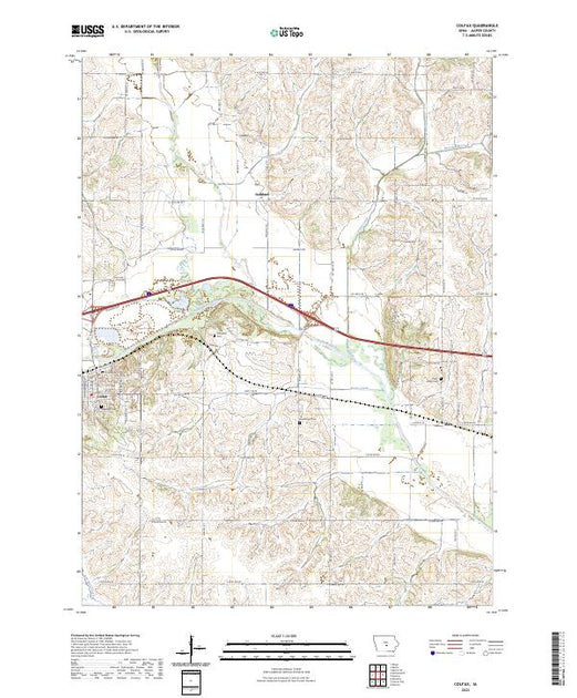 US Topo 7.5-minute map for Colfax IA – American Map Store