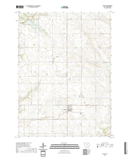 US Topo 7.5-minute map for Collins IA – American Map Store