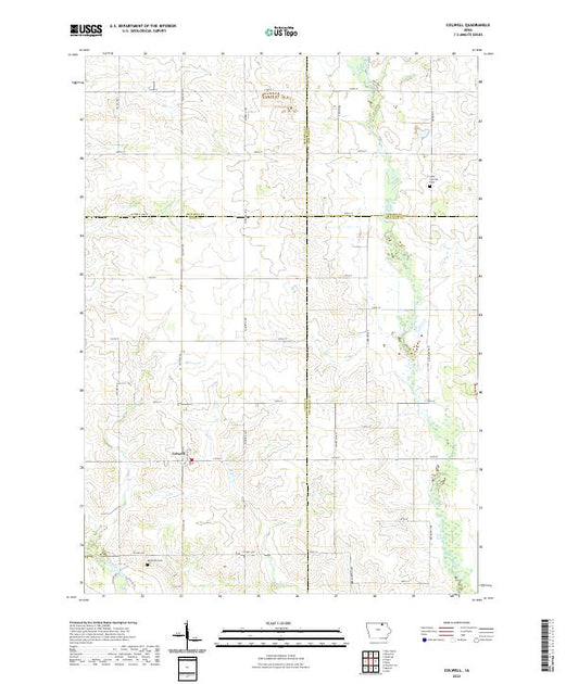 US Topo 7.5-minute map for Colwell IA – American Map Store