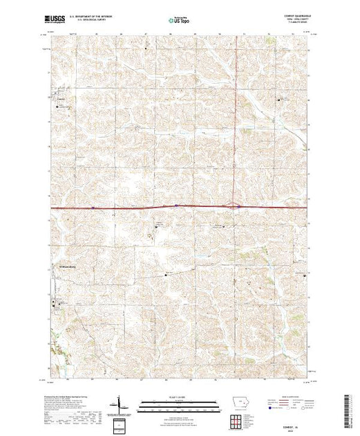 US Topo 7.5-minute map for Conroy IA – American Map Store