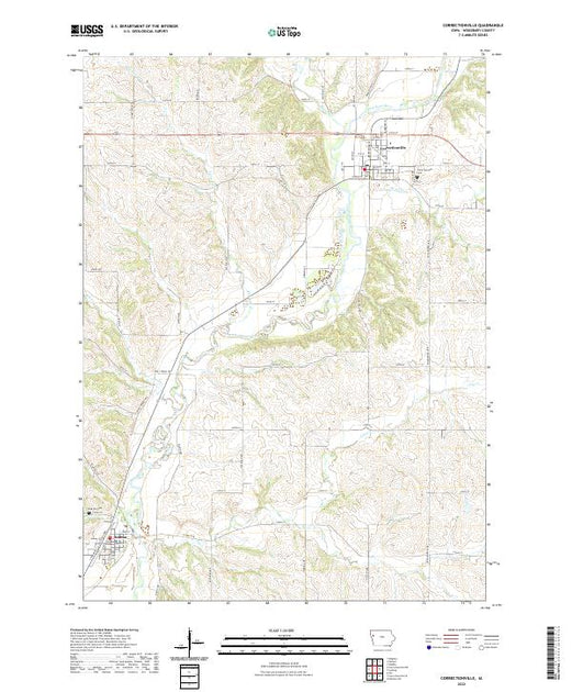 US Topo 7.5-minute map for Correctionville IA – American Map Store