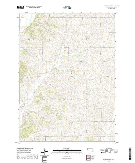 US Topo 7.5-minute map for Correctionville SE IA – American Map Store