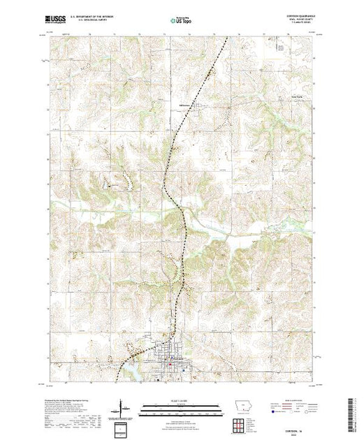US Topo 7.5-minute map for Corydon IA – American Map Store