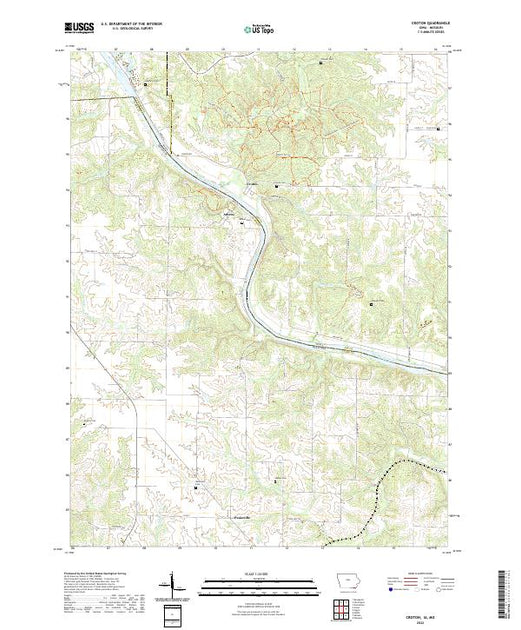US Topo 7.5-minute map for Croton IAMO – American Map Store