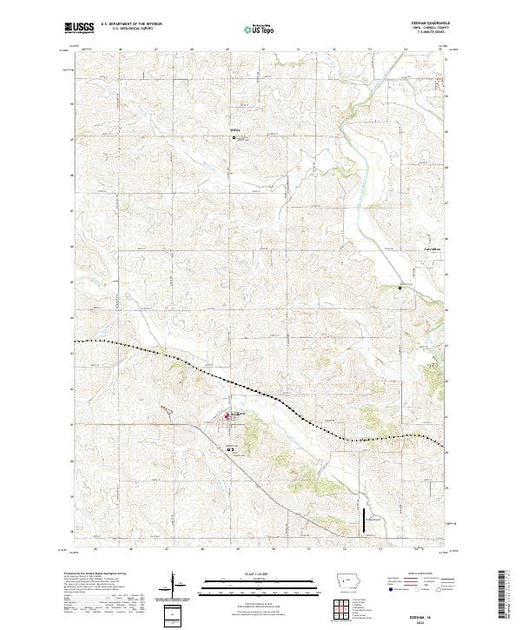 US Topo 7.5-minute map for Dedham IA – American Map Store