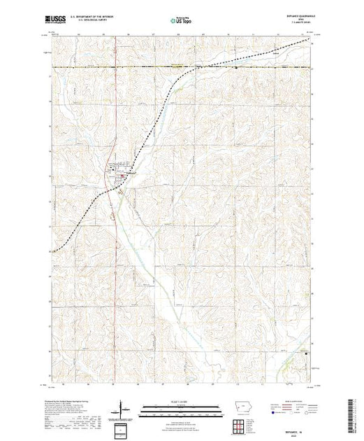 US Topo 7.5-minute map for Defiance IA – American Map Store