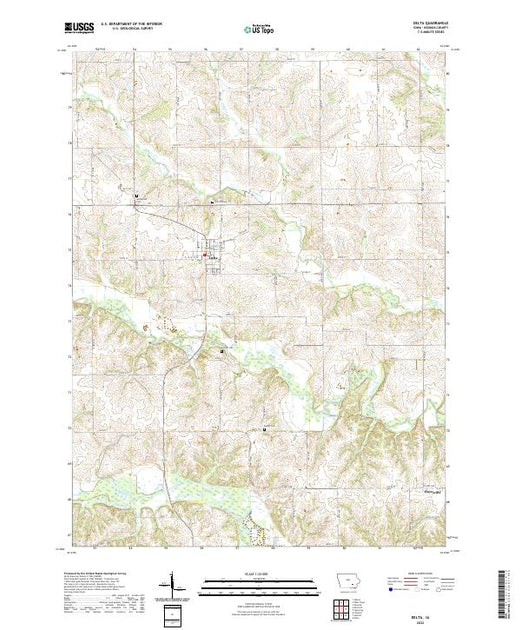 US Topo 7.5-minute map for Delta IA – American Map Store