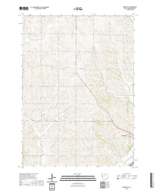 US Topo 7.5-minute map for Denison SW IA – American Map Store