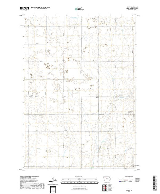 US Topo 7.5-minute map for Depew IA – American Map Store