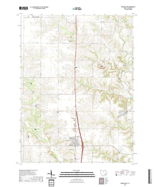 US Topo 7.5-minute map for Donnellson IA – American Map Store