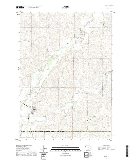 US Topo 7.5-minute map for Doon IA – American Map Store
