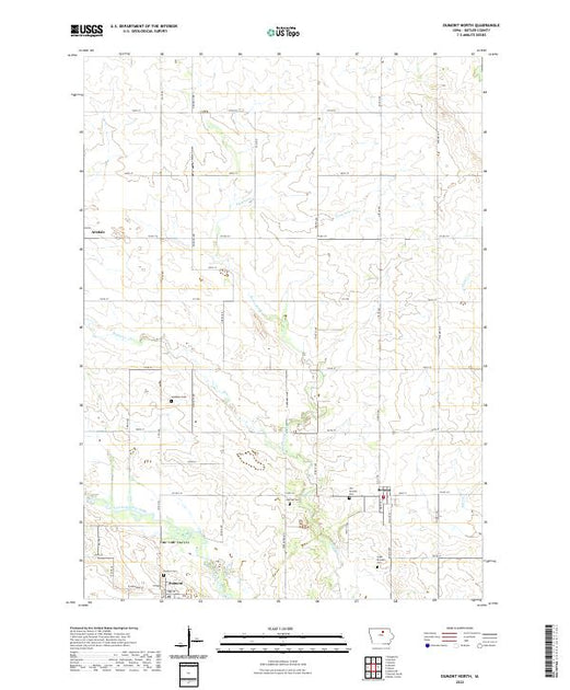 US Topo 7.5-minute map for Dumont North IA – American Map Store