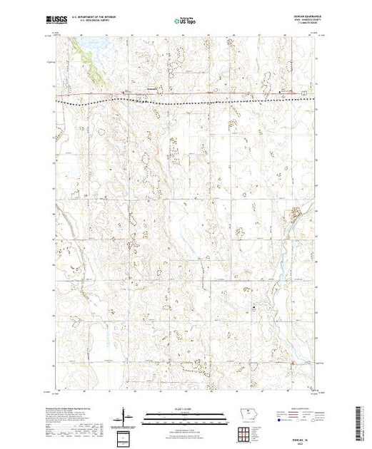 US Topo 7.5-minute map for Duncan IA – American Map Store