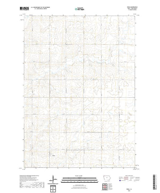 US Topo 7.5-minute map for Edna IA – American Map Store