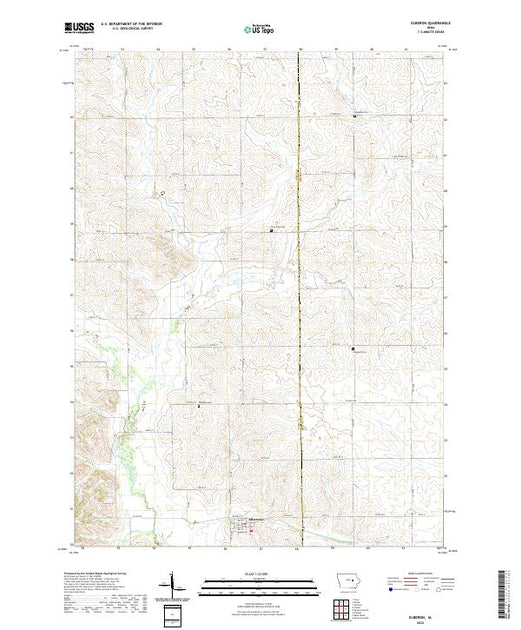 US Topo 7.5-minute map for Elberon IA – American Map Store