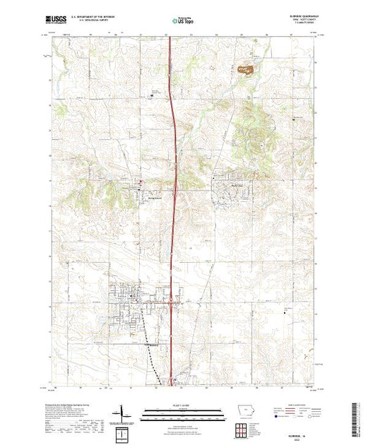US Topo 7.5-minute map for Eldridge IA – American Map Store