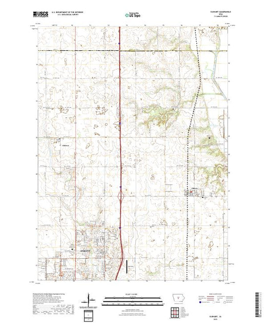 US Topo 7.5-minute map for Elkhart IA – American Map Store