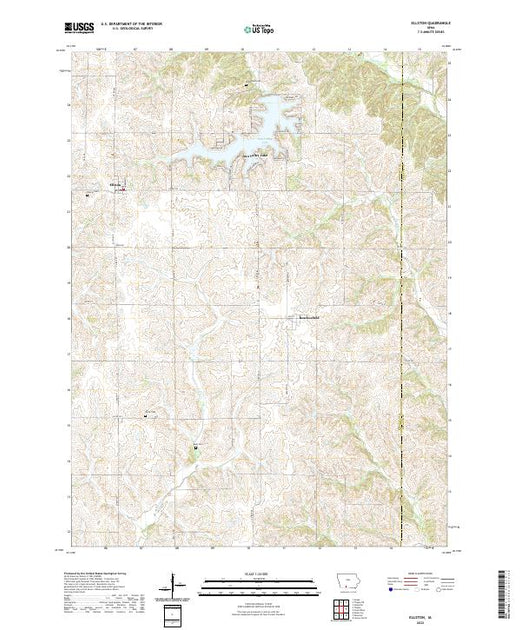 US Topo 7.5-minute map for Ellston IA – American Map Store